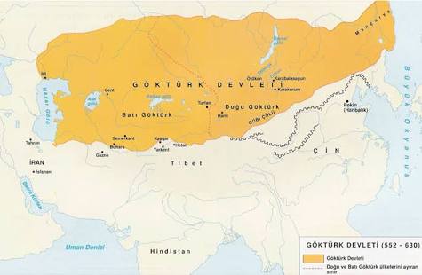 gokturk_devleti_haritasi | Sosyal Bilgiler